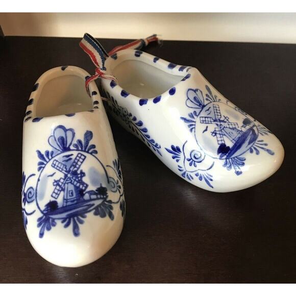 Unbranded | Accents | Vintage Holland Dutch Shoes Ceramic Clogs ...